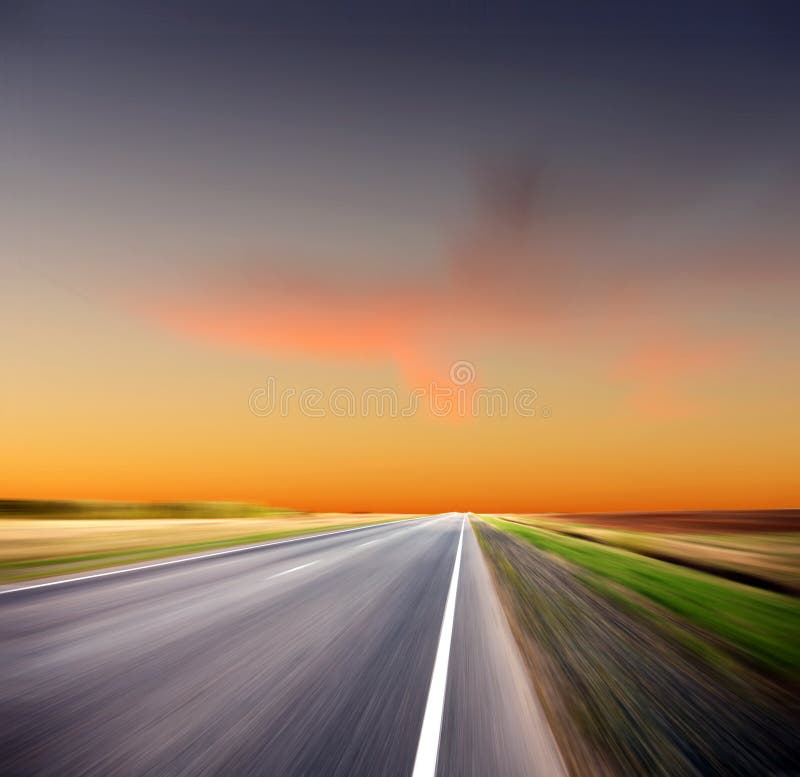 Along the road stock image. Image of speed, blur, horizon - 47632685