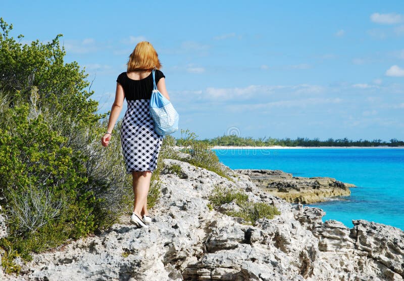 Hiking in Bahamas stock photo. Image of caribbean, beach - 13918518