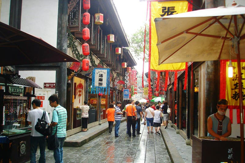 Along the Streets in China. Editorial Photography - Image of walking ...