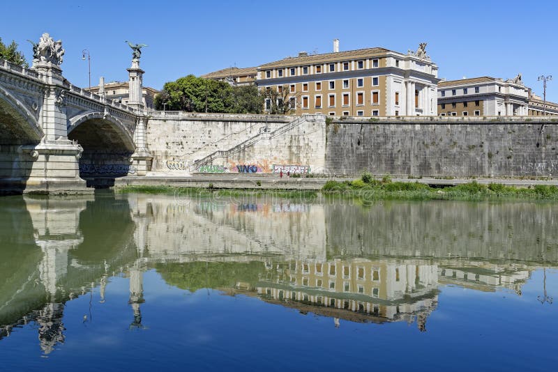 Along the Tiber River in Rome Stock Photo - Image of tiber, tourism ...