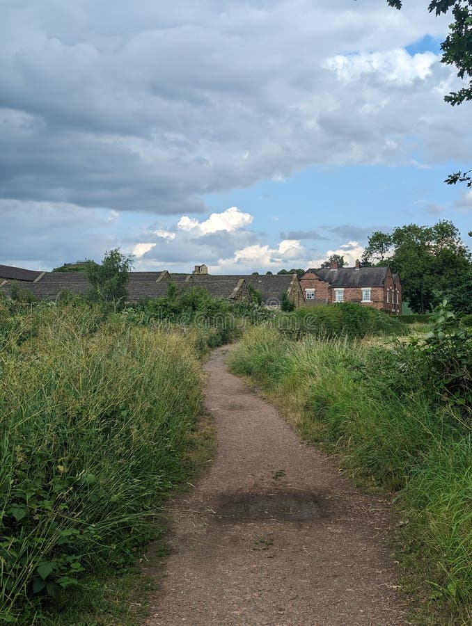 Along W Windy Pathway a Path Goes through Stock Image - Image of ...