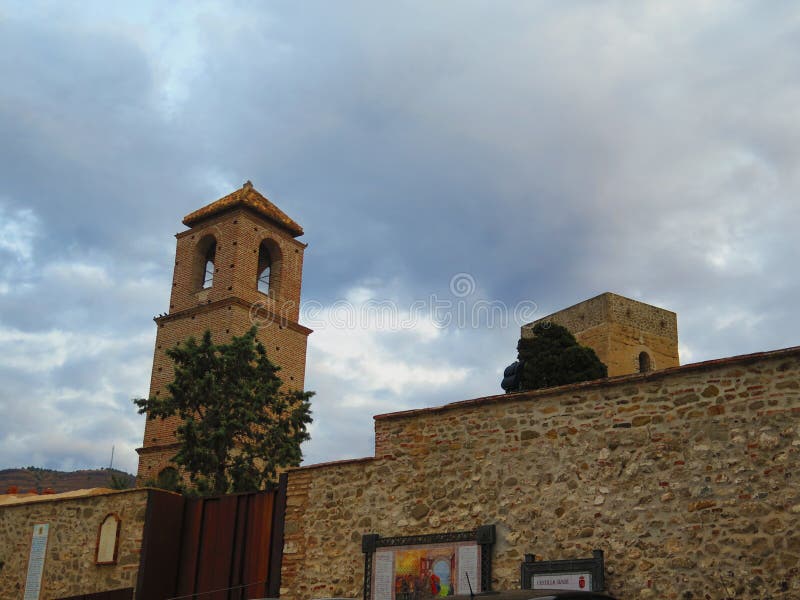 Alora Castle Tower stock image. Image of exterior, architecture - 60625339