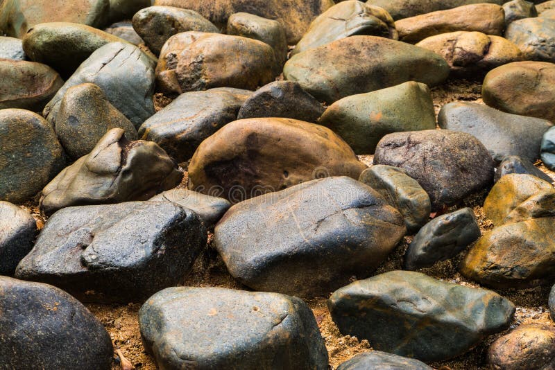 Pile of River Stones,group of Rock Stock Image - Image of rough ...