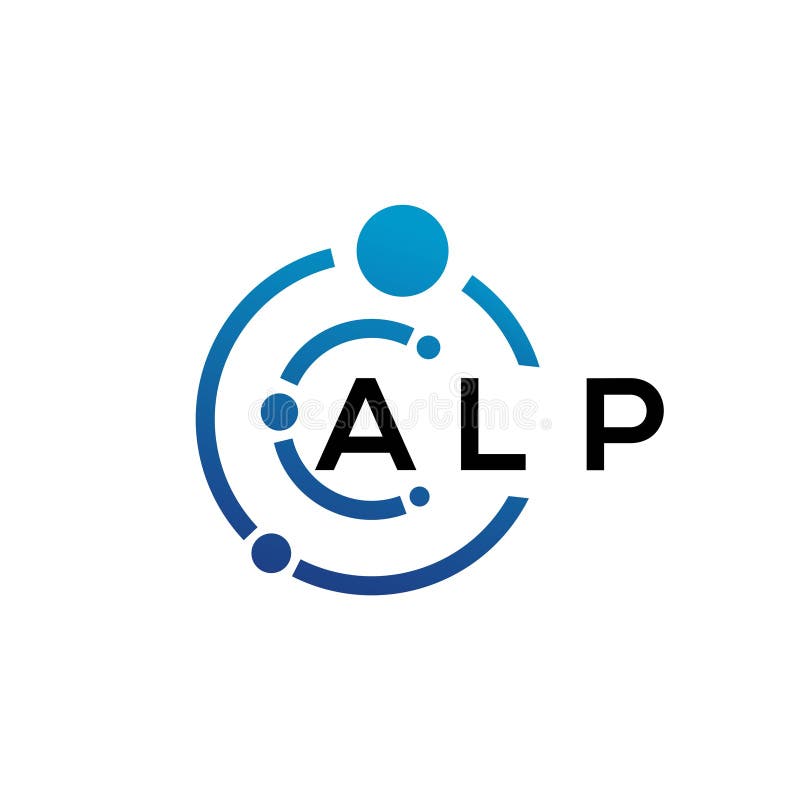 ALP Letter Logo Design on Black Background. ALP Creative Initials ...