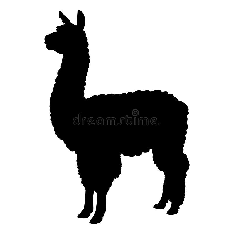 Alpaca Silhouette Icon Symbol Stock Vector - Illustration of silhouette ...