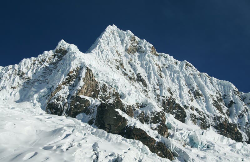 Alpamayo peak stock photo. Image of mountaineer, rock - 54155536