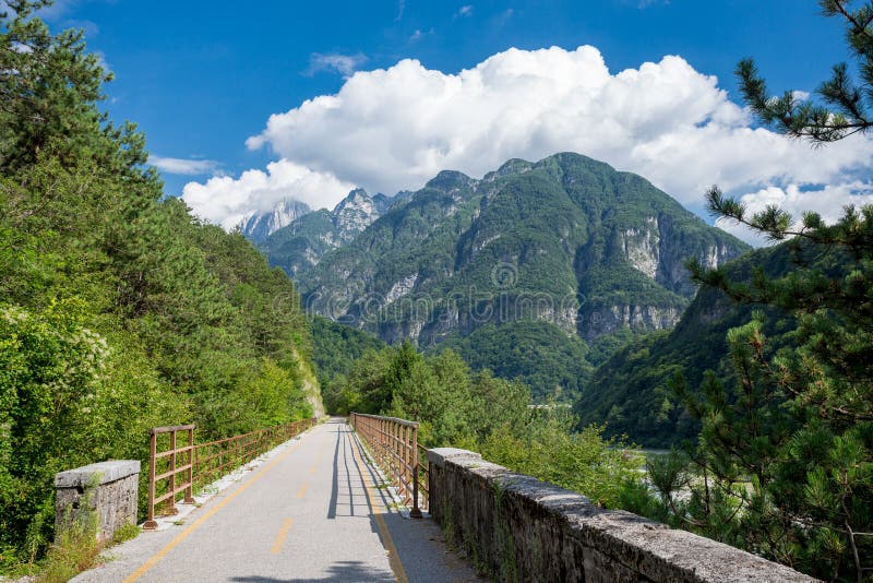 Alpe Adria Cycle Path, Italy. Stock Photo - Image of lane, journey ...