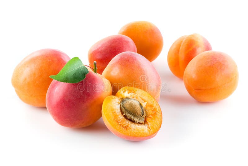 Alperce Grupo De Fruto Isolado No Fundo Branco Foto de Stock - Imagem ...