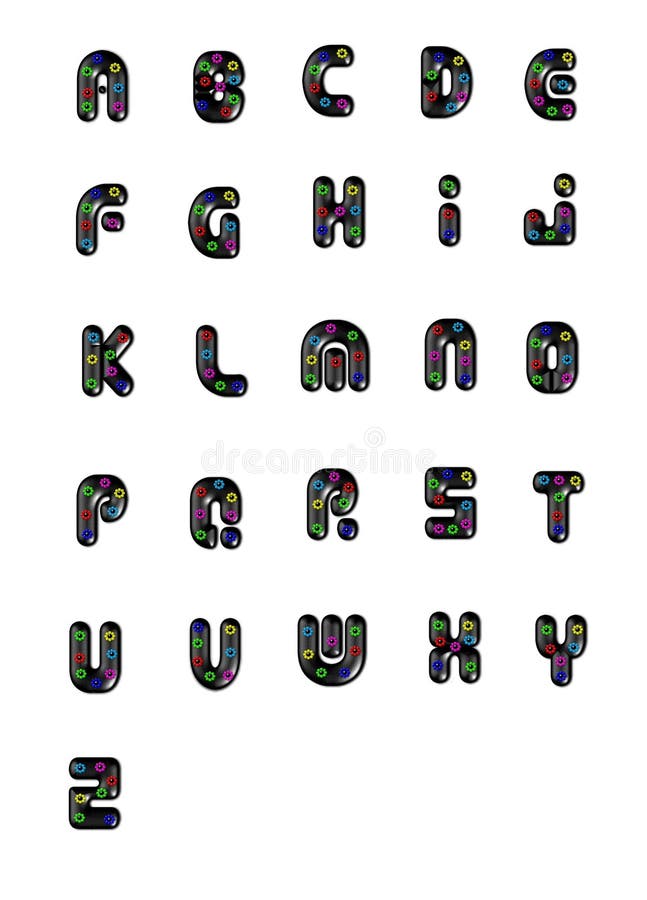 Alpha Amphibian Caps a To Z Stock Illustration - Illustration of ...