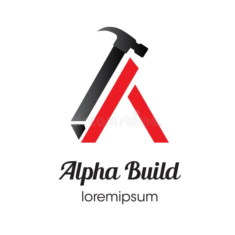 Alpha Build Logo or Symbol Template Design Stock Vector - Illustration ...