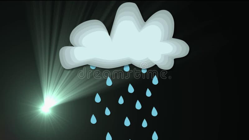 The Alpha Channel Element of the Animation Shows a Cloud and Rain with ...