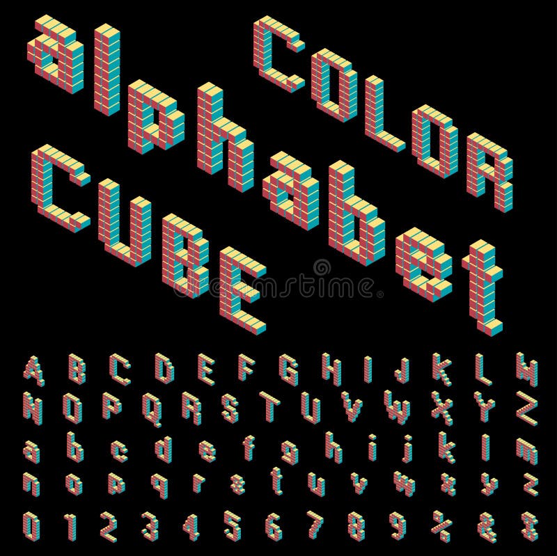 Alpha color cubes stock vector. Illustration of geometry - 226684933