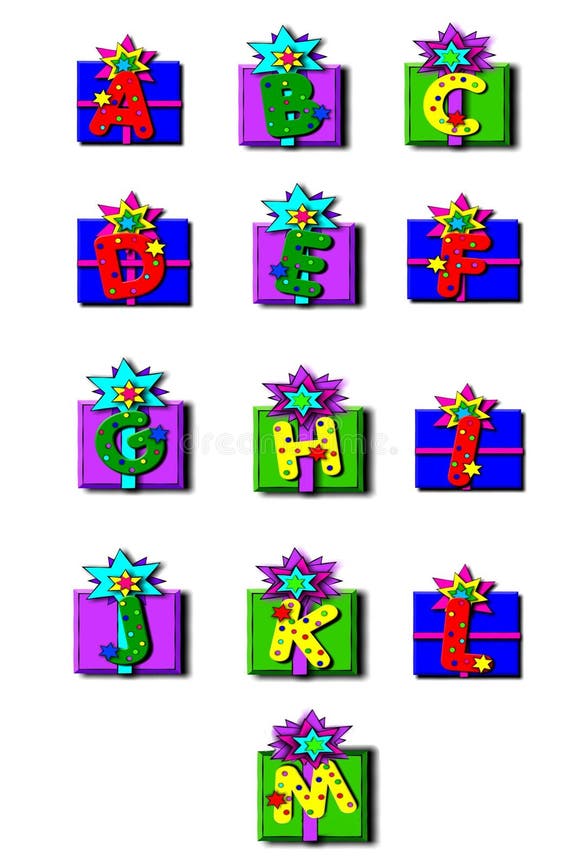 Alpha Decorated Boxes stock illustration. Illustration of decorative ...