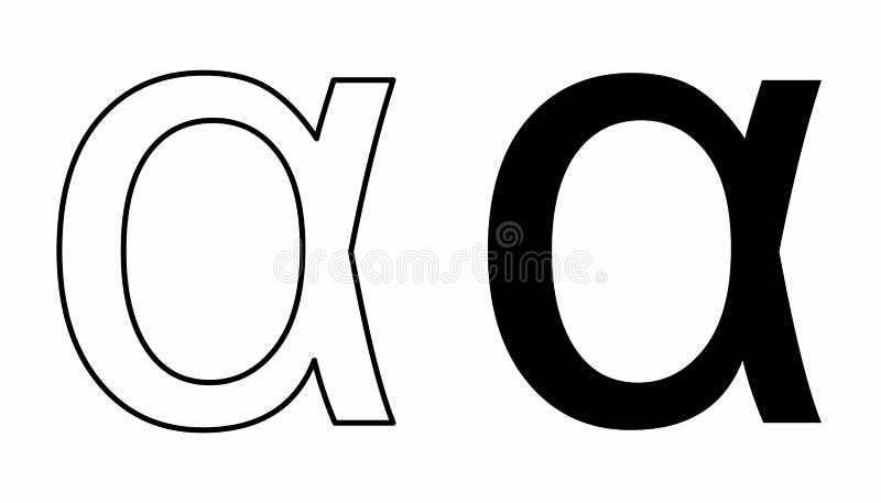 Alpha Greek Symbol Small Letter Lowercase Font Icon Outline Set White ...