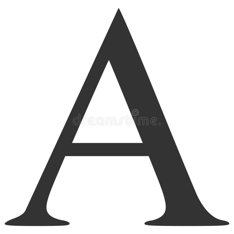 Alpha Greek Symbol Capital Letter Uppercase Font Icon Outline Black ...