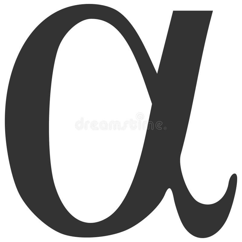Alpha Greek Lowercase Letter Vector Icon Flat Illustration Stock Vector ...