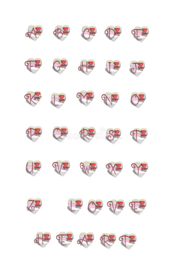 Alpha Heart Stem stock illustration. Illustration of cute - 7345734