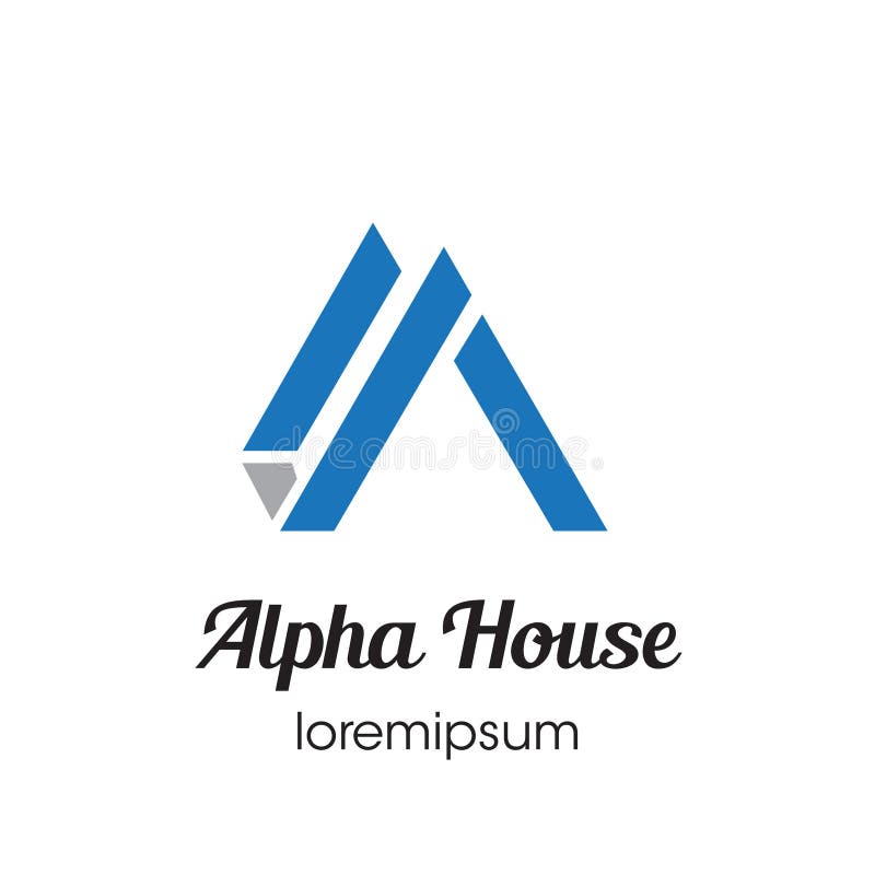 Alpha House Logo or Symbol Template Design Stock Vector - Illustration ...