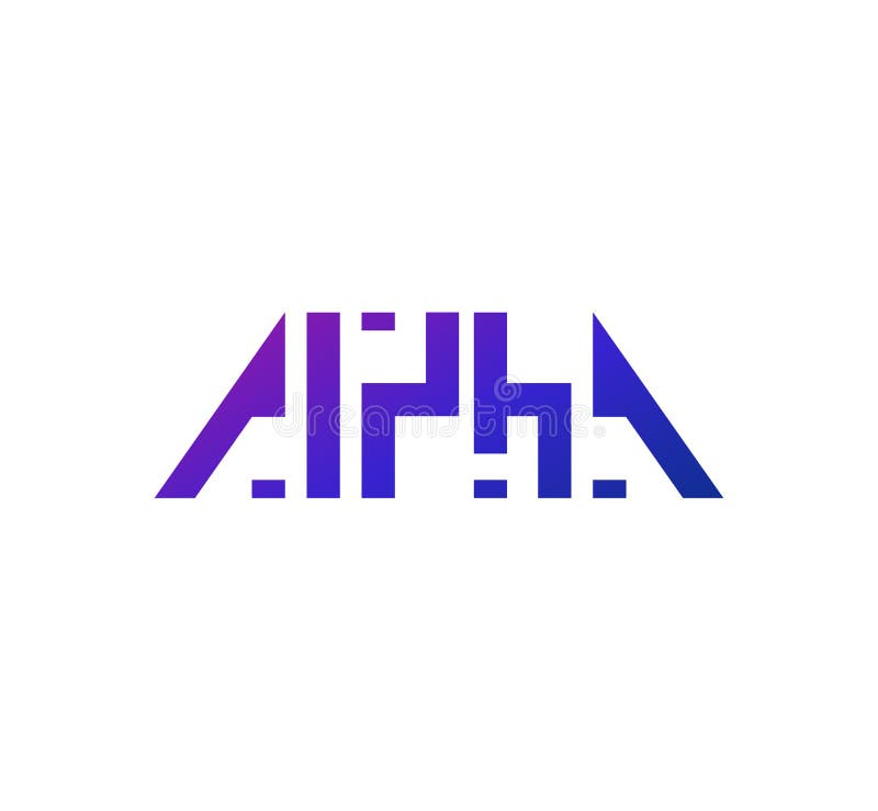 Alpha Logo in Minimal Design Stock Vector - Illustration of print, logo ...