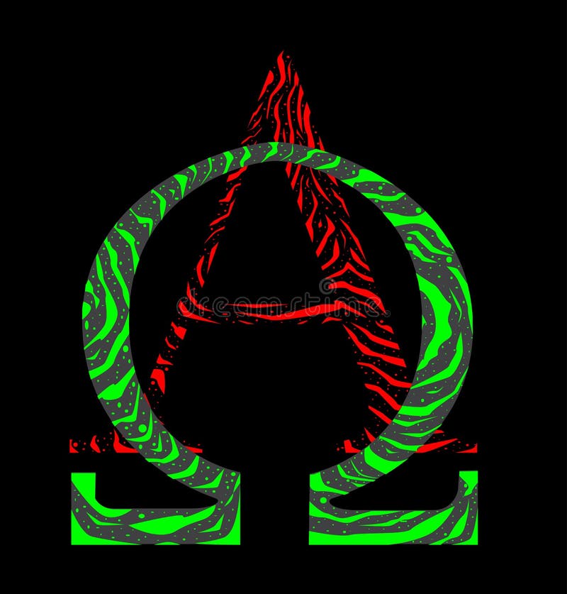 Muestra Alfa Y De Omega Griega Ilustración del Vector - Ilustración de ...