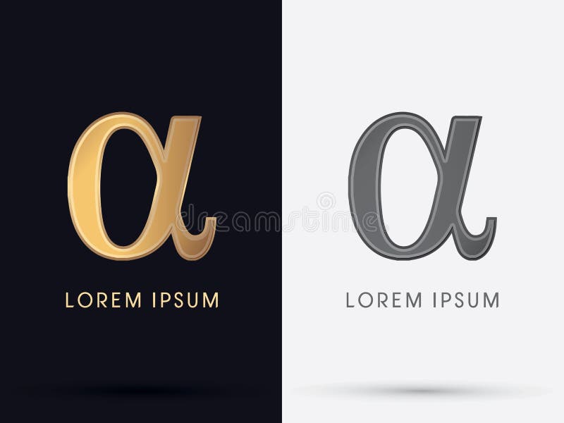 Alpha Mathematical Symbol. 3D Rendering Illustration Stock Illustration ...