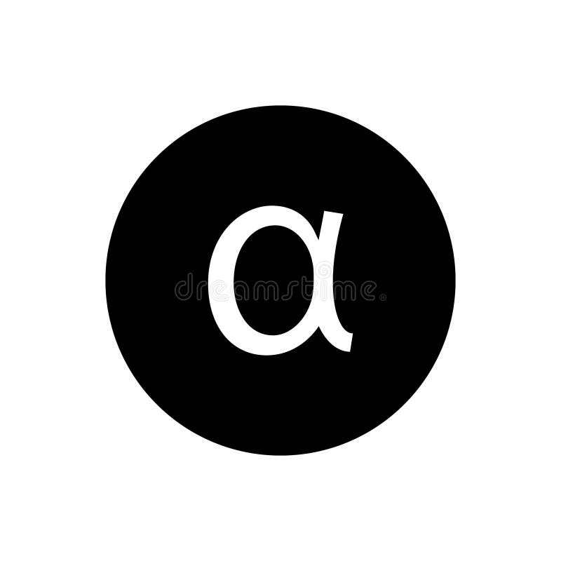 Alpha Symbol Over Technical Business Background Stock Illustration ...