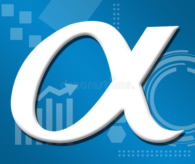 3d alpha symbol stock illustration. Illustration of character - 50198521