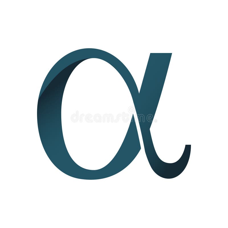 Alpha Symbols Icon Vector on Trendy Design Stock Vector - Illustration ...