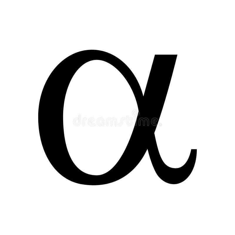 Alpha Symbols Icon Vector on Trendy Design Stock Vector - Illustration ...