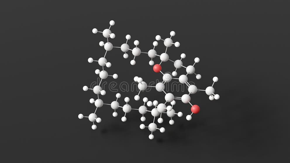 Alpha-tocopherol Molecule, Molecular Structure, Vitamin E, Ball and ...