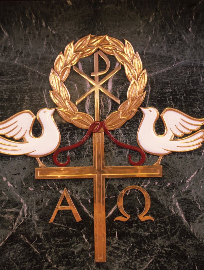 Alpha und Omega stockfoto. Bild von geistig, omega, kirchturm - 4957794