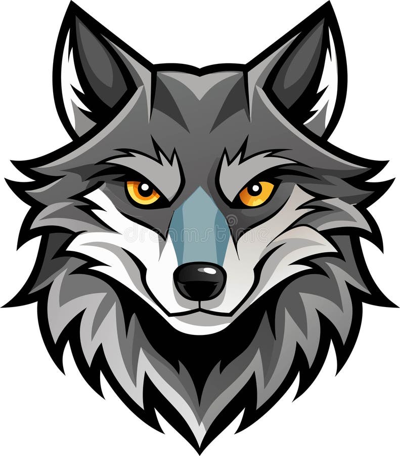 Alpha Wolf Head Vector Illustration Stock Vector - Illustration of wild ...