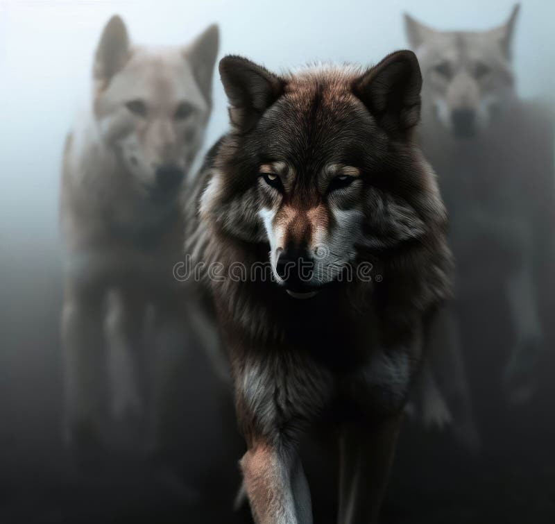 Majestic Dark Furred Wolf Stock Illustrations – 11 Majestic Dark Furred ...