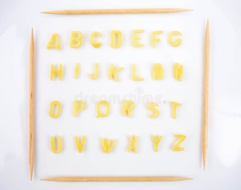 Alphabet spaghetti stock image. Image of letter, snack - 24290931