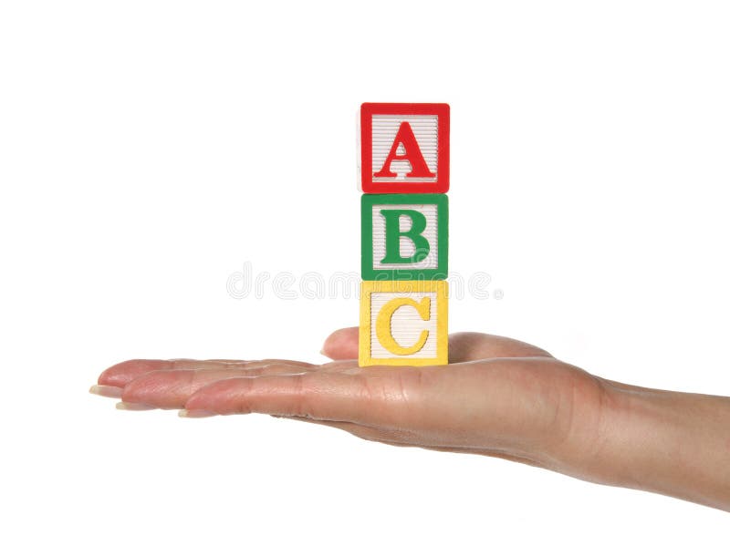 ABC Horizontal Wooden Block Frame Stock Image - Image of path ...