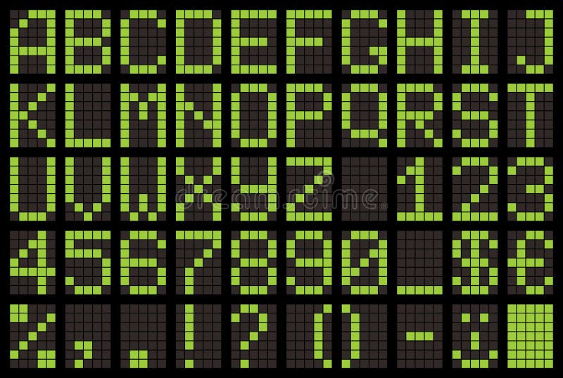 Dot Matrix Alphabet Stock Illustrations – 411 Dot Matrix Alphabet Stock ...