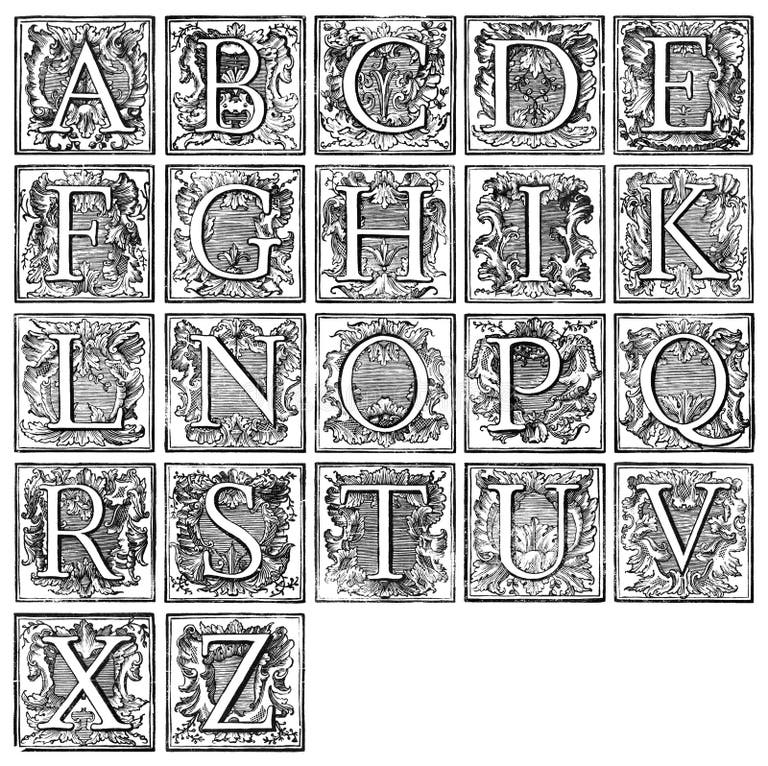 Old Fashioned Alphabet Stock Illustrations – 1,784 Old Fashioned ...