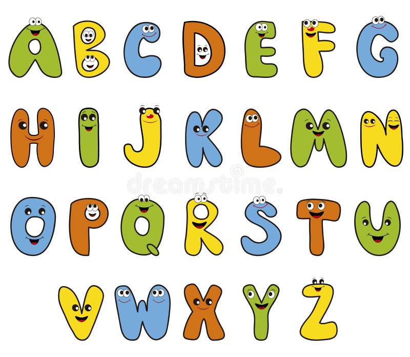 Alphabet Letters on a White Background. Stock Illustration ...