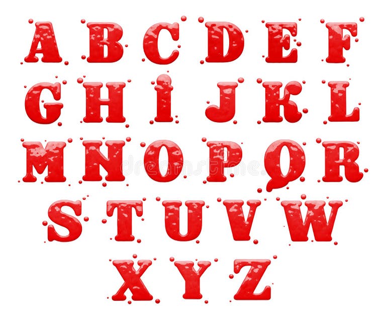 Abstract Red Blood Alphabet Stock Illustrations – 319 Abstract Red ...