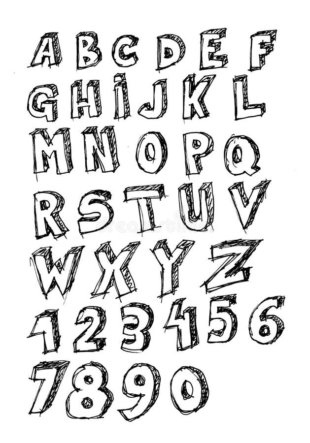 Complete Alphabet Set Uppercase Serif Stock Vector - Illustration of ...