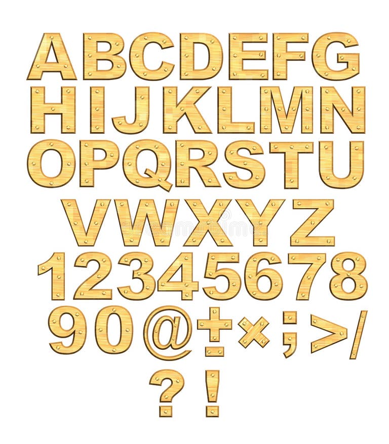 Golden Alphabetical Letters Stock Illustrations – 466 Golden ...