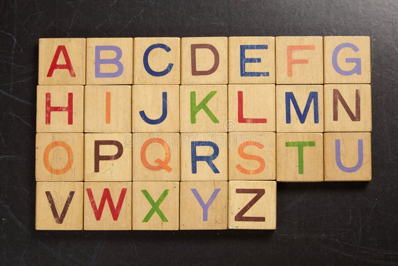 Alphabet in Den Blockschrift Stockfoto - Bild von ansammlung, antike ...