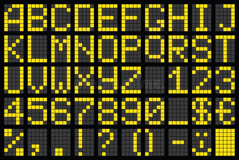 Dot-matrix Alphabet stock vector. Illustration of blue - 11968772