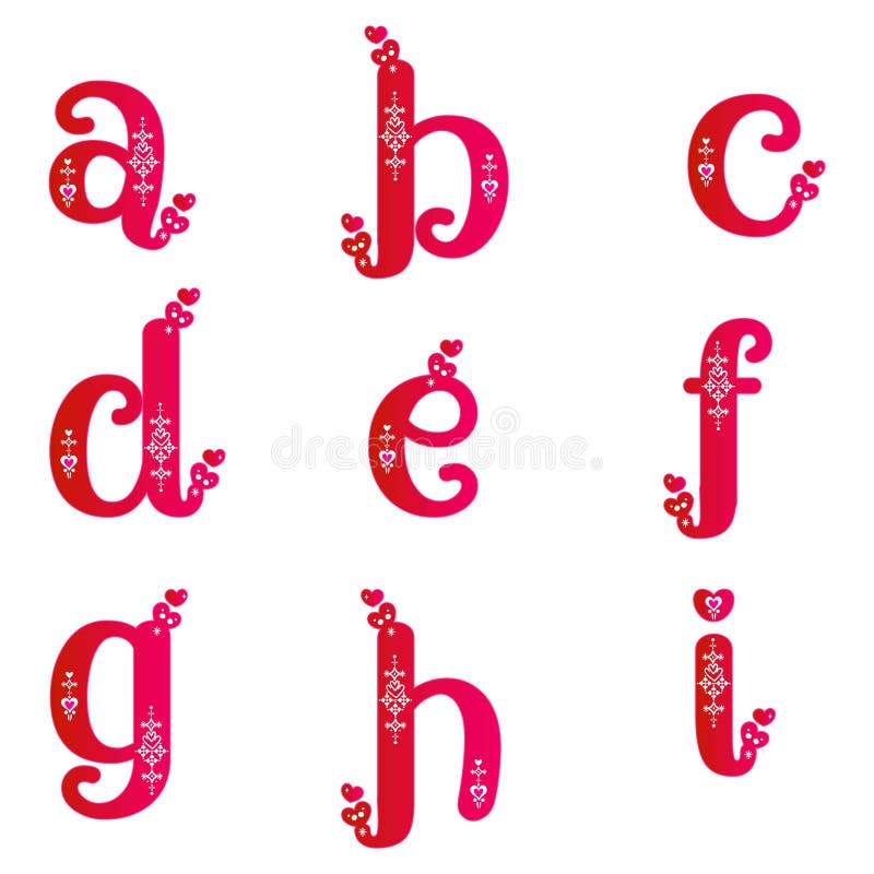 Pink Letters And Alphabets Love Romance Feelings Lowercase Abc