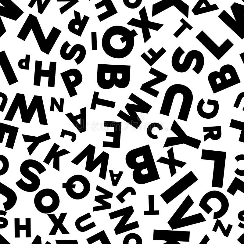 Alphabet Vector Seamless Background Stock Vector - Illustration of ...