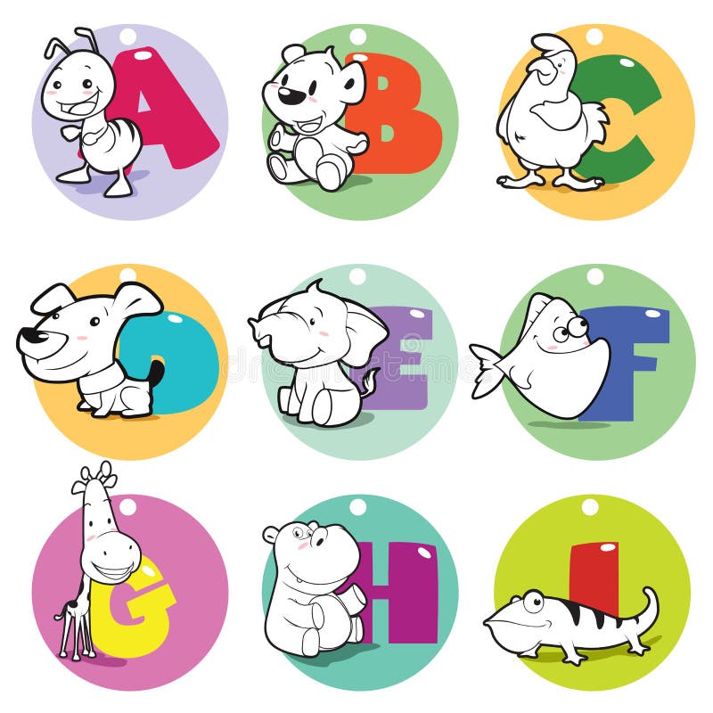 Alphabet animals stock vector. Illustration of chicken - 27394314