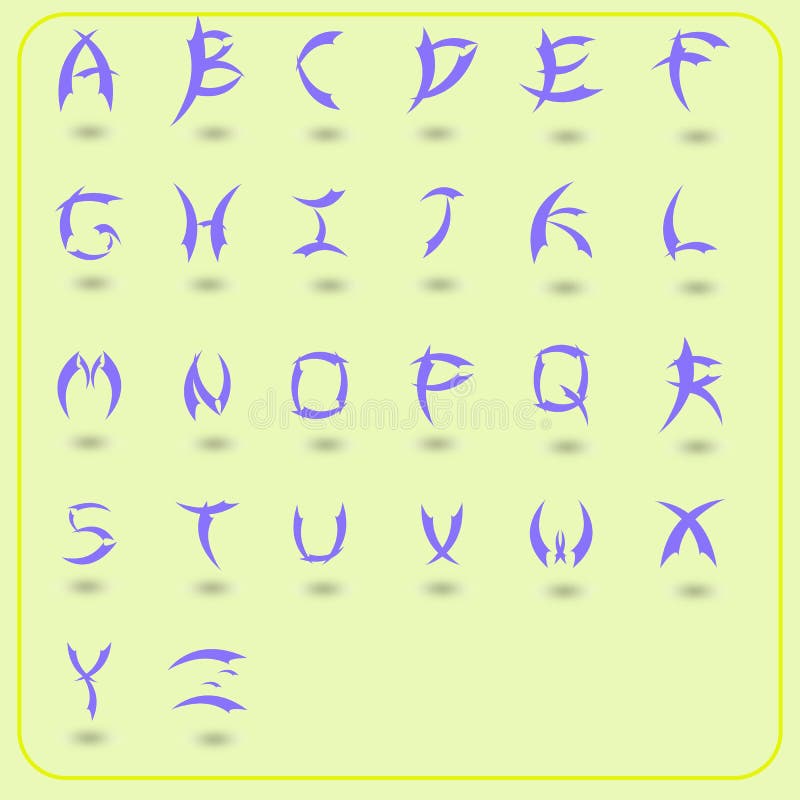 Sword Alphabet Font. Scratched Metal Medieval Letters. Stock Vector ...