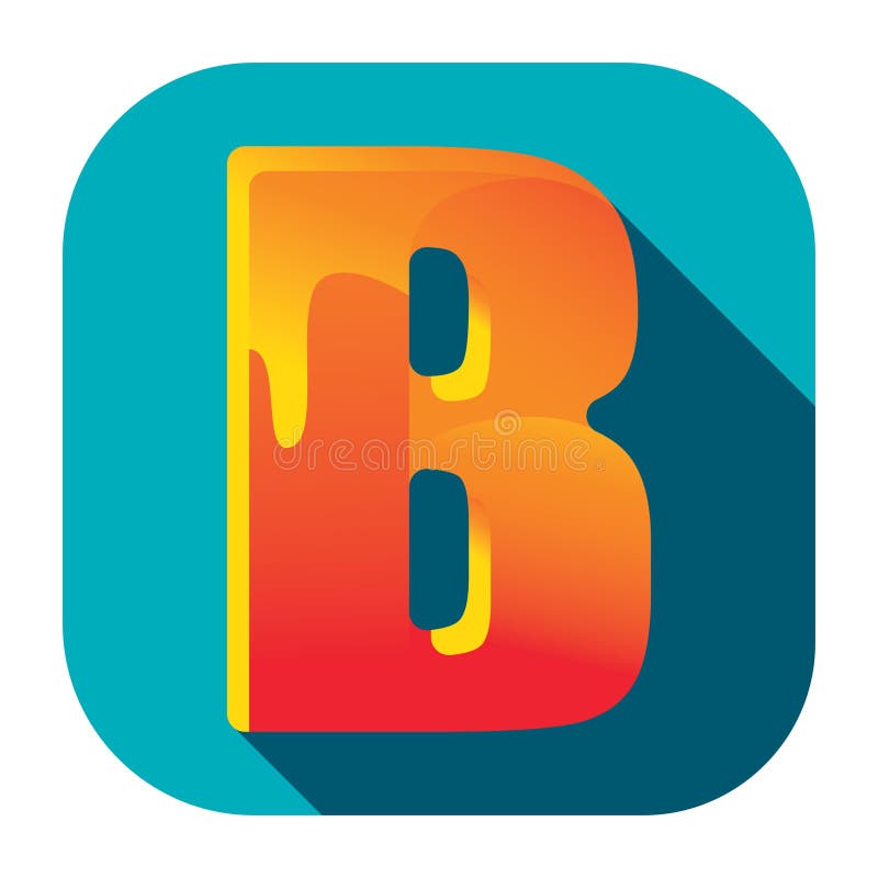 Alphabet B. Vector Illustration Decorative Background Design Stock ...