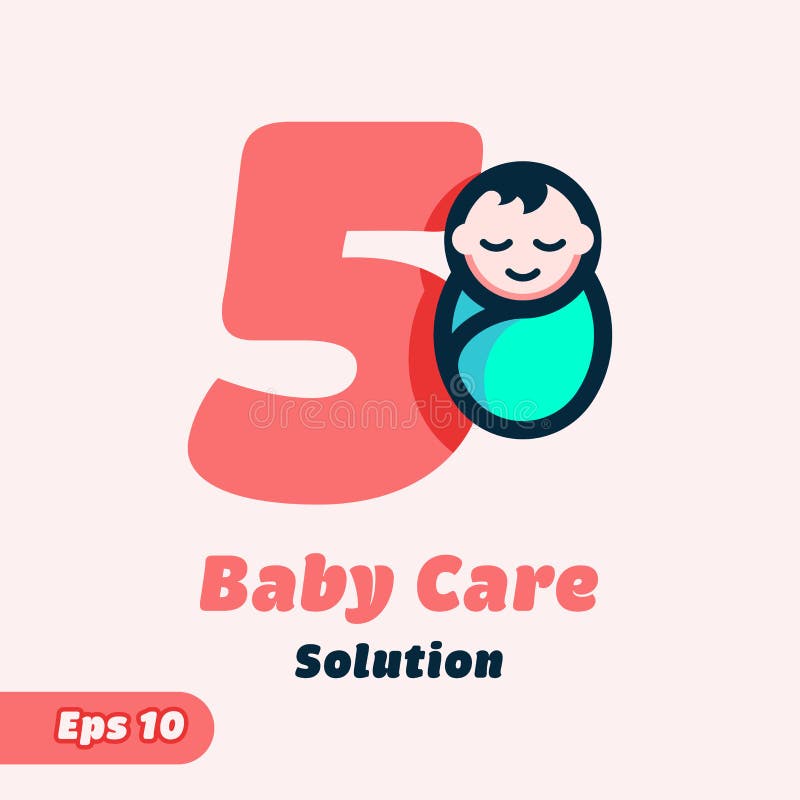 Baby Care Logo Number 5 stock illustration. Illustration of concept ...