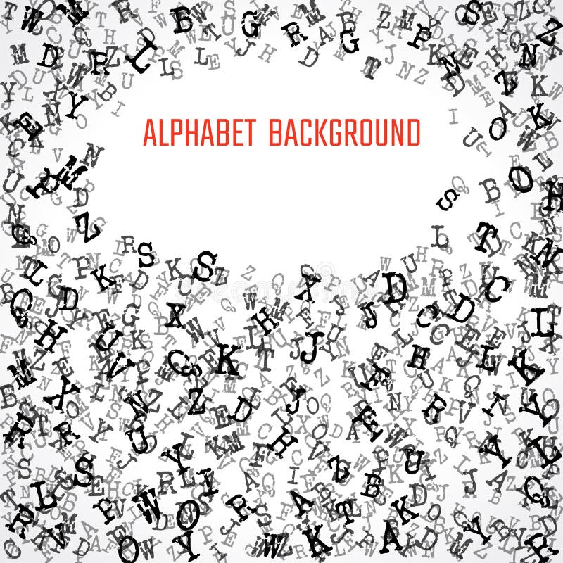 Alphabet Background in Black a Stock Vector - Illustration of concept ...